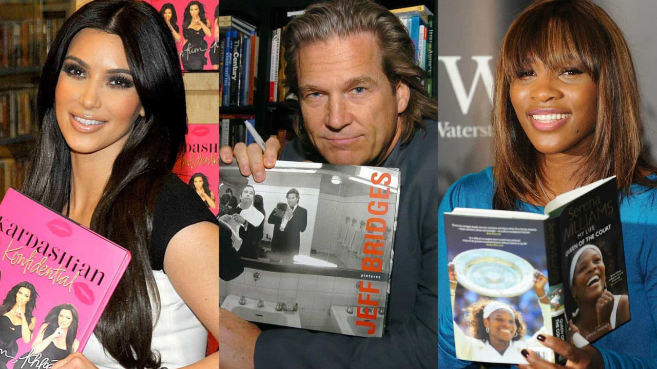 Celebrity authors at their book signings